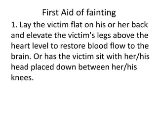 first aid fainting for 2019 students.pptx
