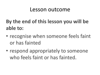 first aid fainting for 2019 students.pptx