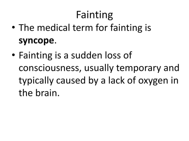 first aid fainting for 2019 students.pptx