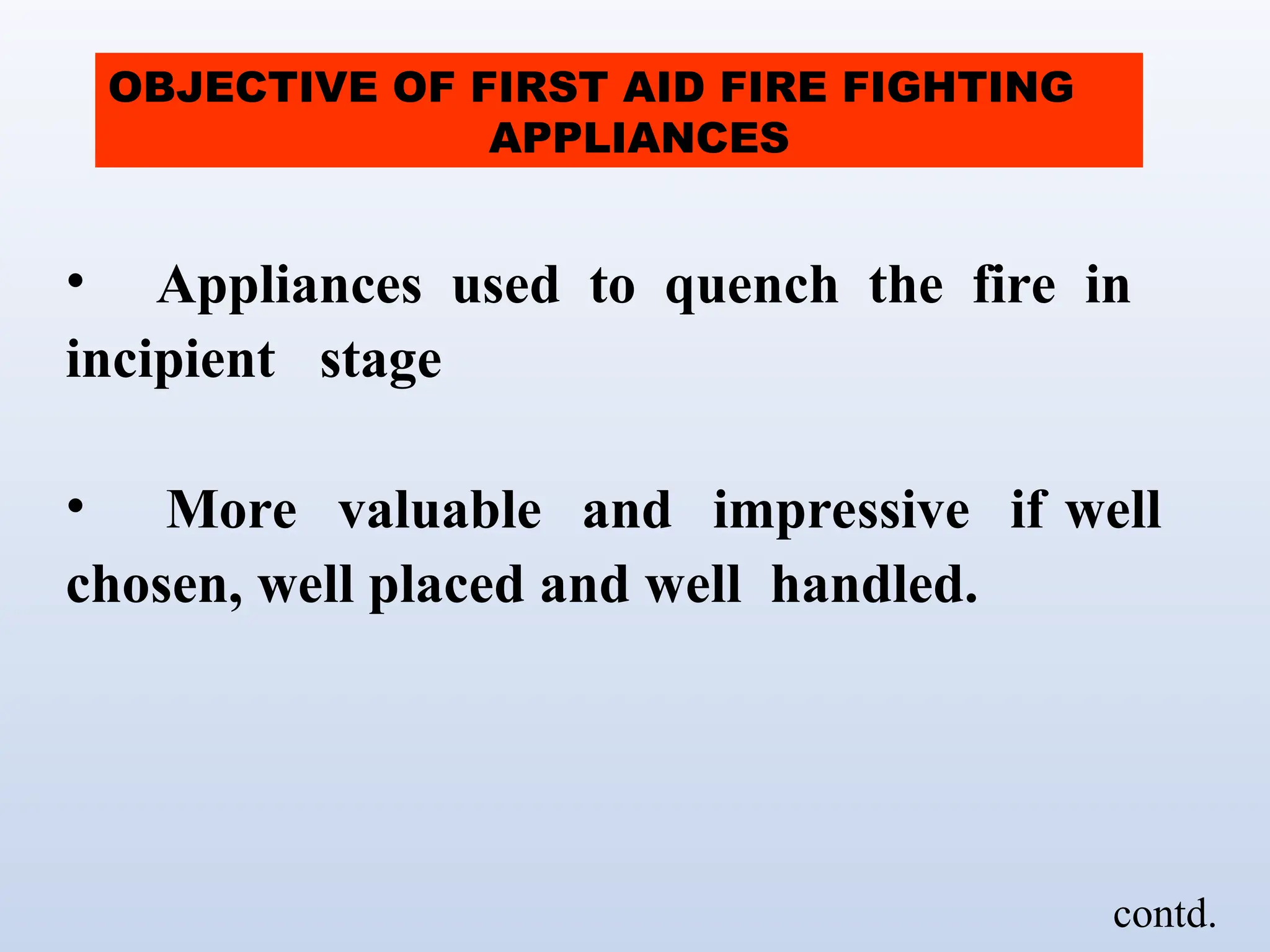 First Aid Fire Fighting Appliances for Security personnel.ppt