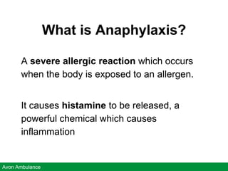 First aid for anaphylaxis | PPTX