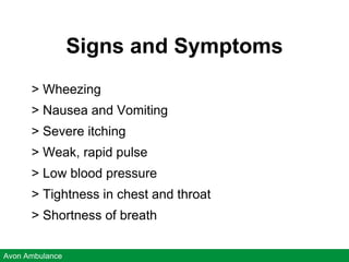 First aid for anaphylaxis | PPTX