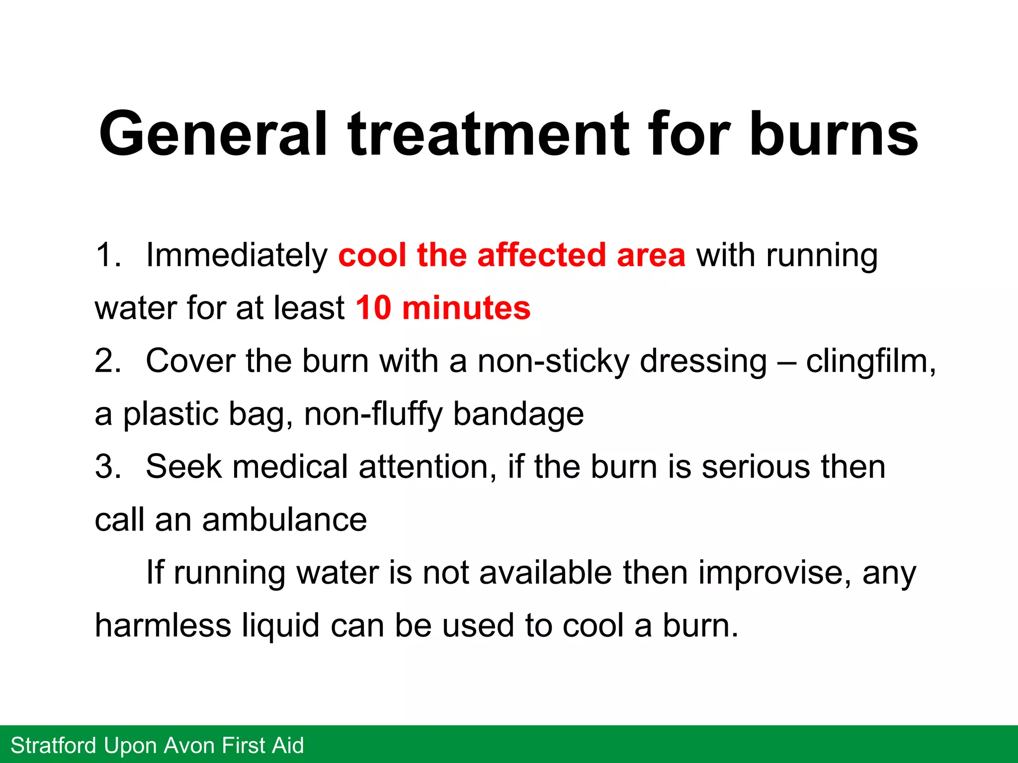 First aid for burns | PPTX