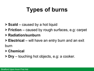 First aid for burns | PPTX