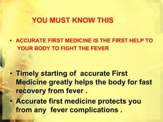 First aid for fever | PPTX