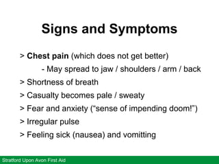 First aid for heart attacks | PPTX