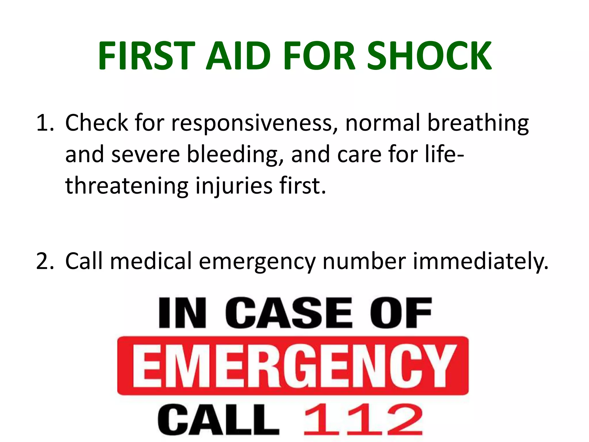 First aid for shock | PPTX