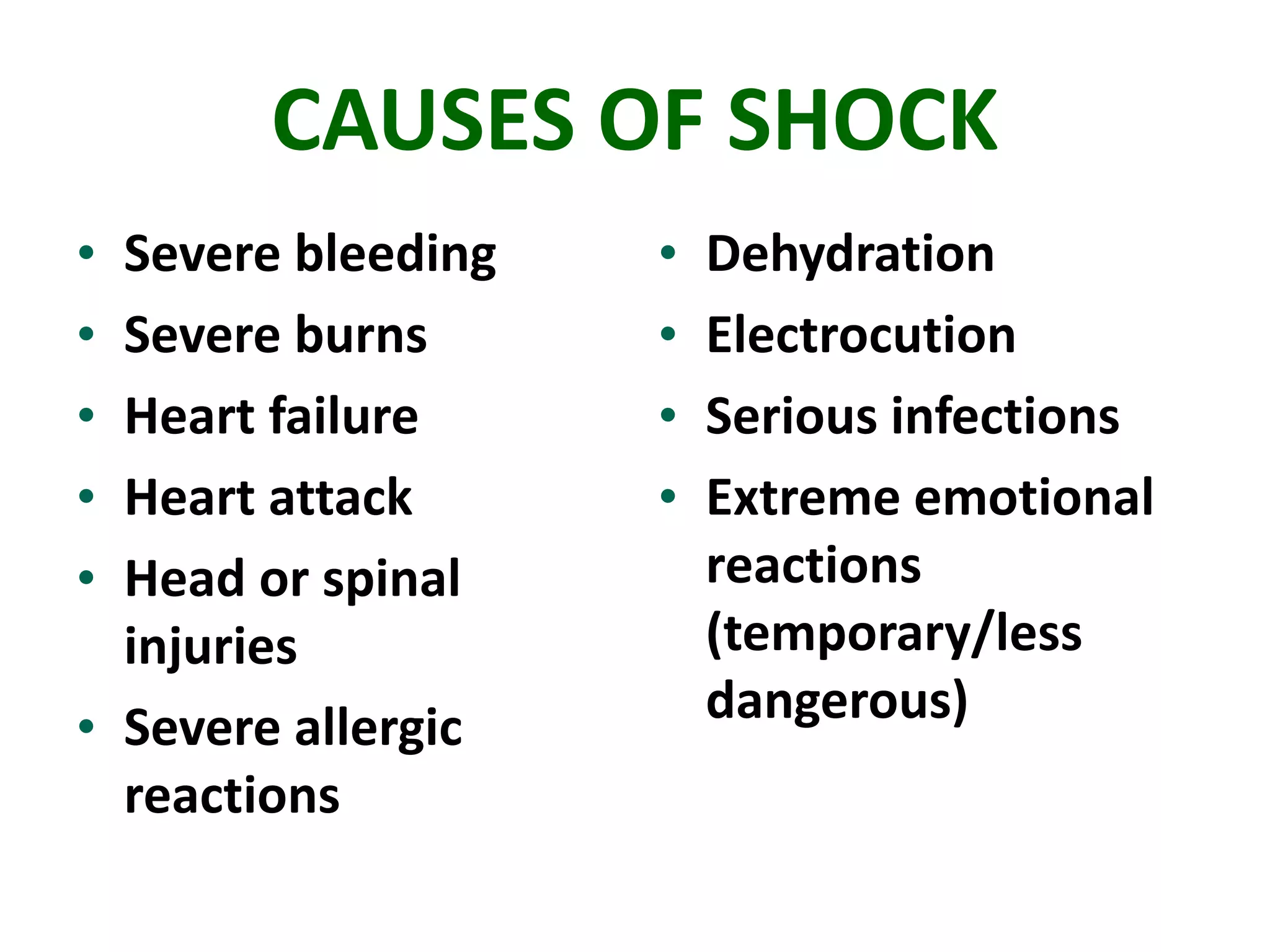 First aid for shock | PPTX