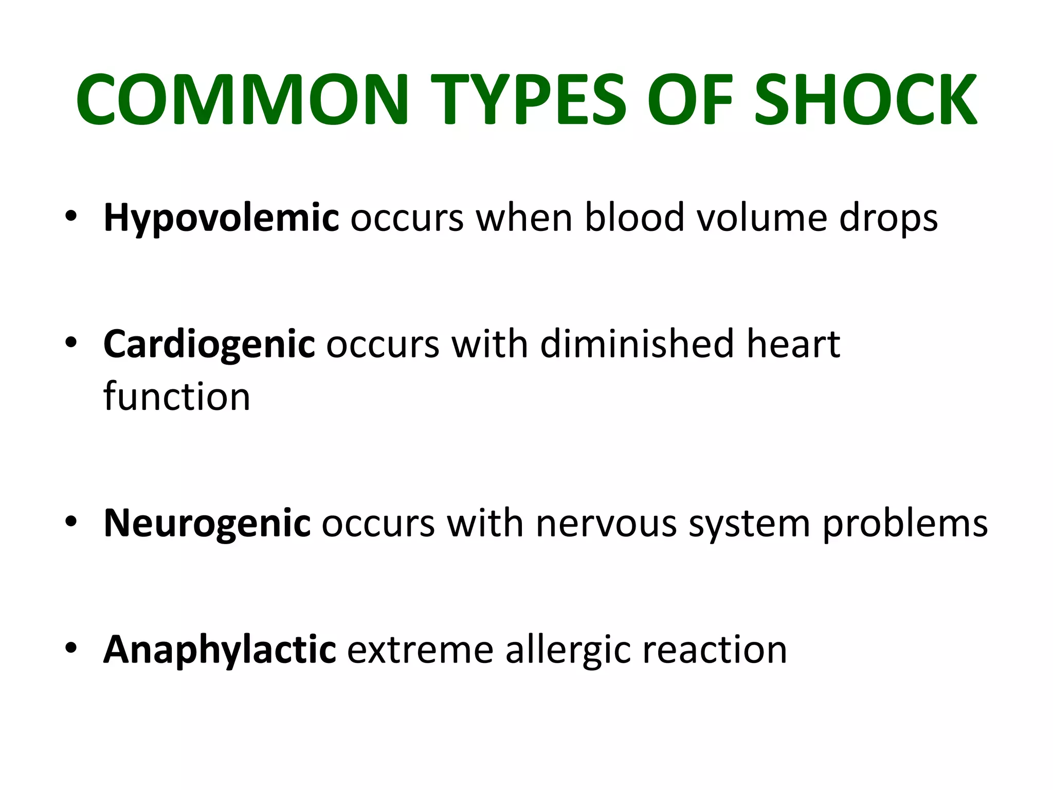 First aid for shock | PPTX