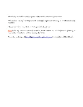 First Aid For Spinal Injuries - WHS First Aid Kits | PDF