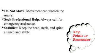 First aid for spinal injury (1).pptx..... | PPTX