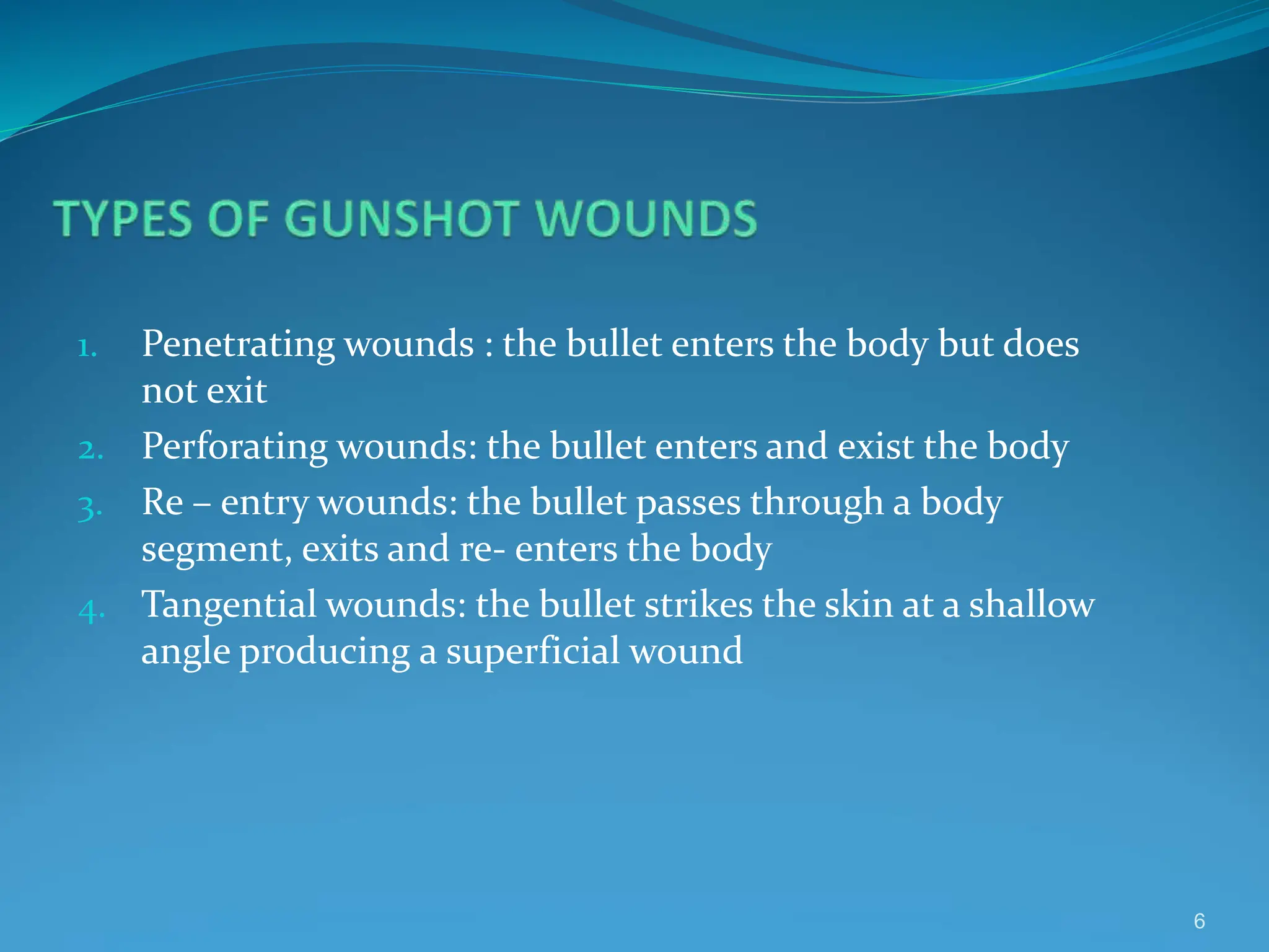 First Aid gunshot wound.power point presentation | PPT
