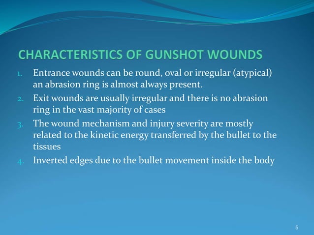 First Aid gunshot wound.power point presentation | PPT | Arms ...