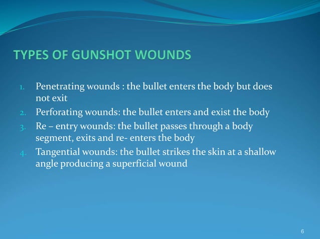 First Aid gunshot wound.power point presentation | PPT | Arms ...