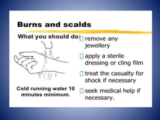 First aid in burns and scalds | PPTX