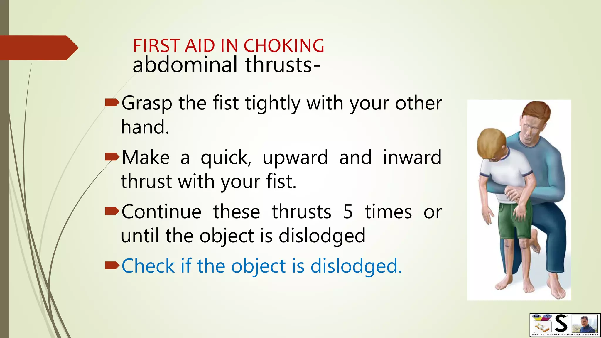 First aid in chocking in ENGLISH | PPTX