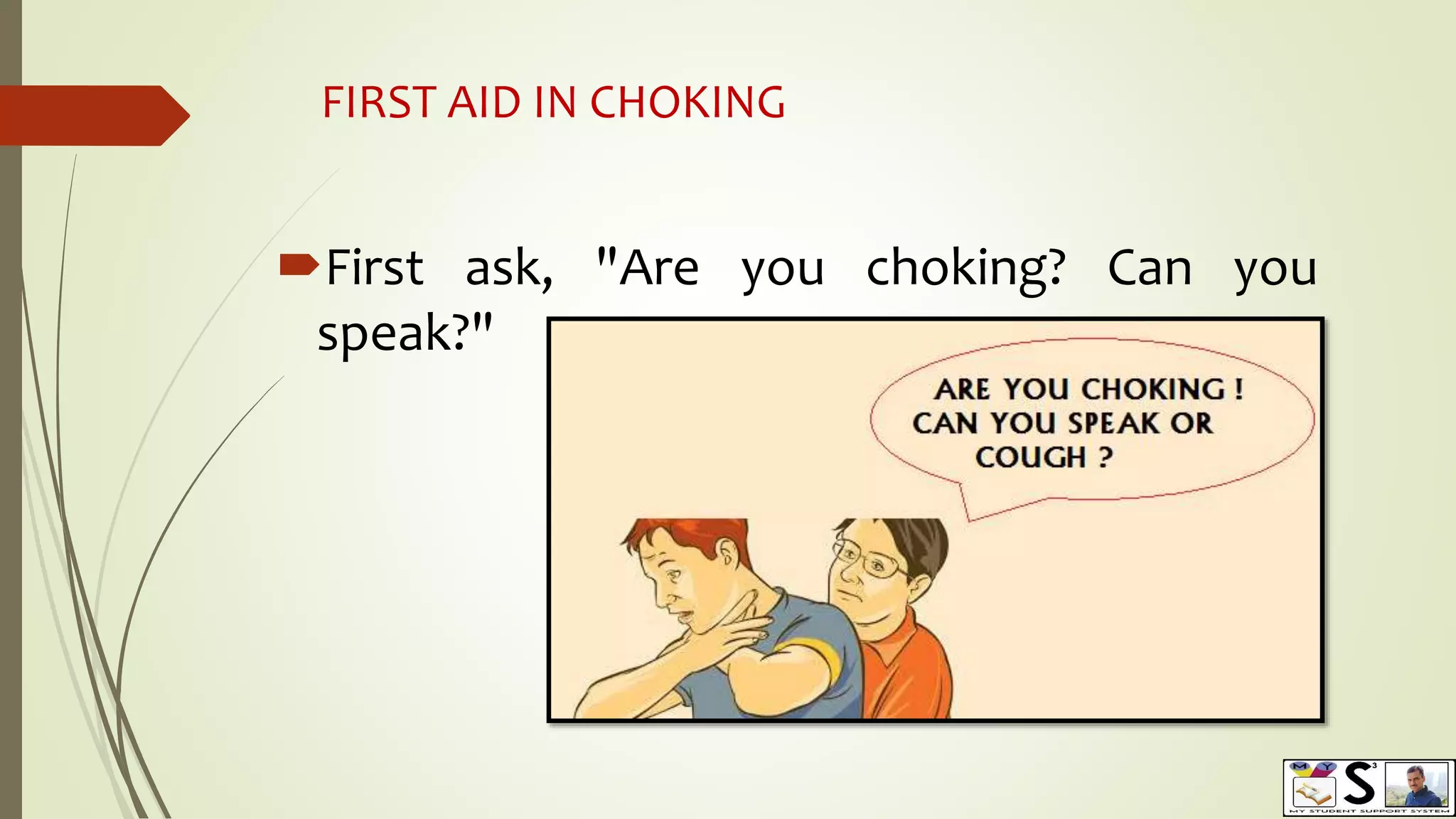 First aid in chocking in ENGLISH | PPTX