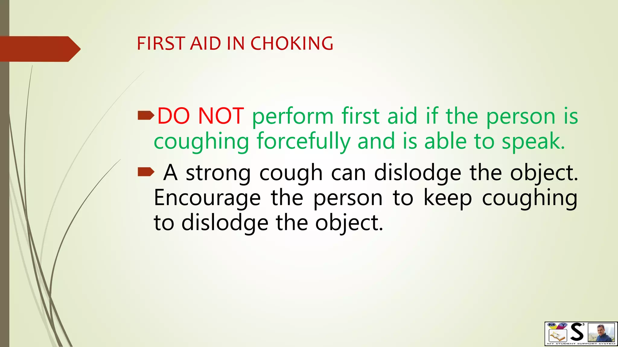 First aid in chocking in ENGLISH | PPTX