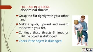 First aid in chocking in ENGLISH | PPTX