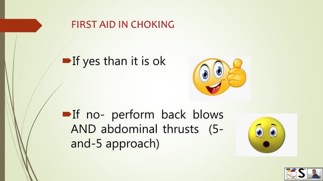 First aid in chocking in ENGLISH | PPTX