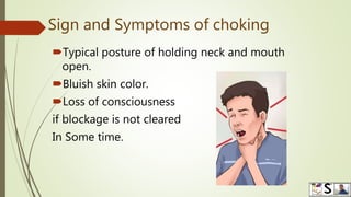 First aid in chocking in ENGLISH | PPTX