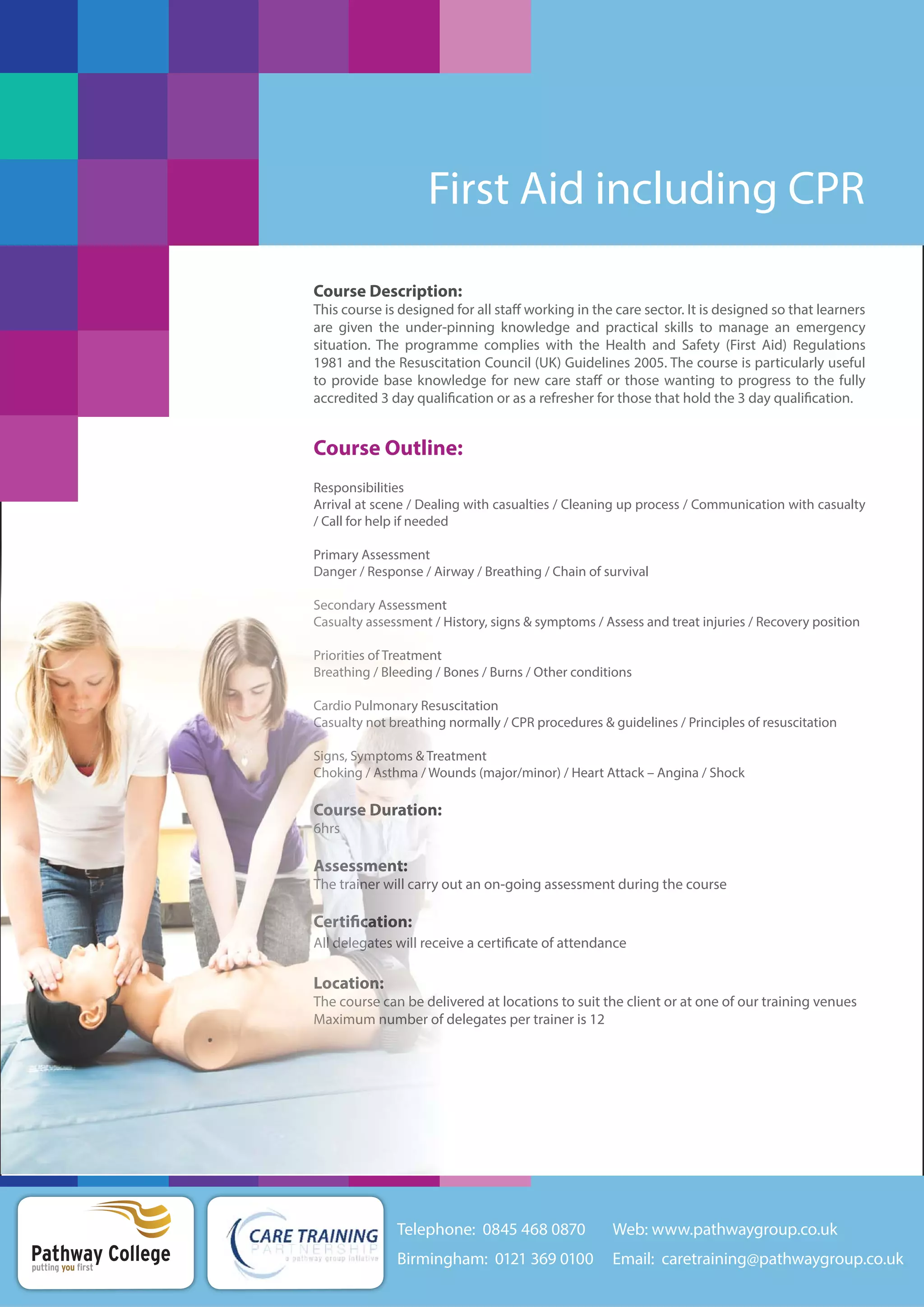 First Aid including CPR Training Courses | PDF