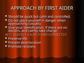 FIRST AID IN DISASTER MANAGEMENT POWERPOINT | PPT