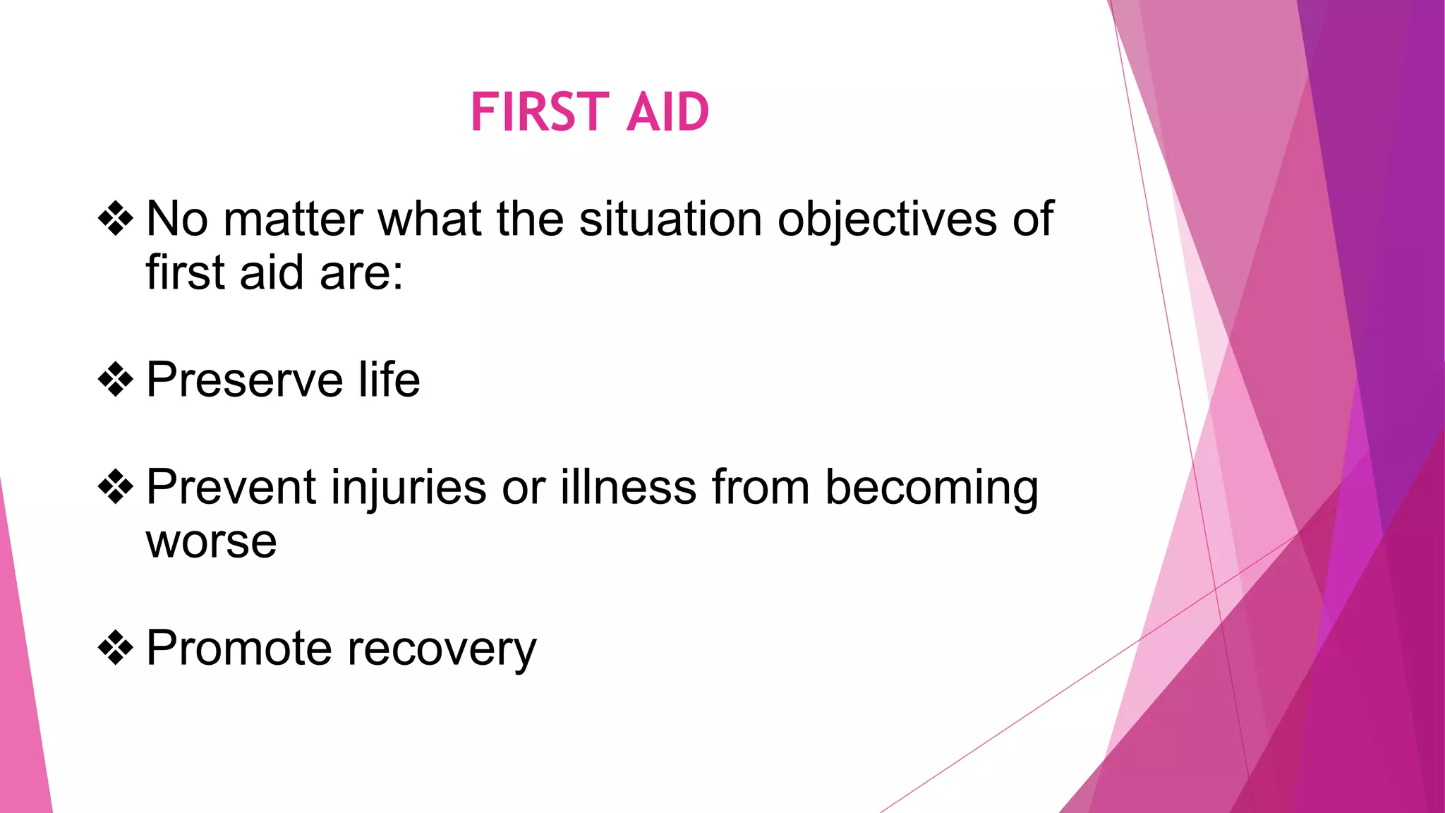 FIRST AID IN EMERGENCY.pptx | PPTX