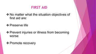 FIRST AID IN EMERGENCY.pptx | PPTX