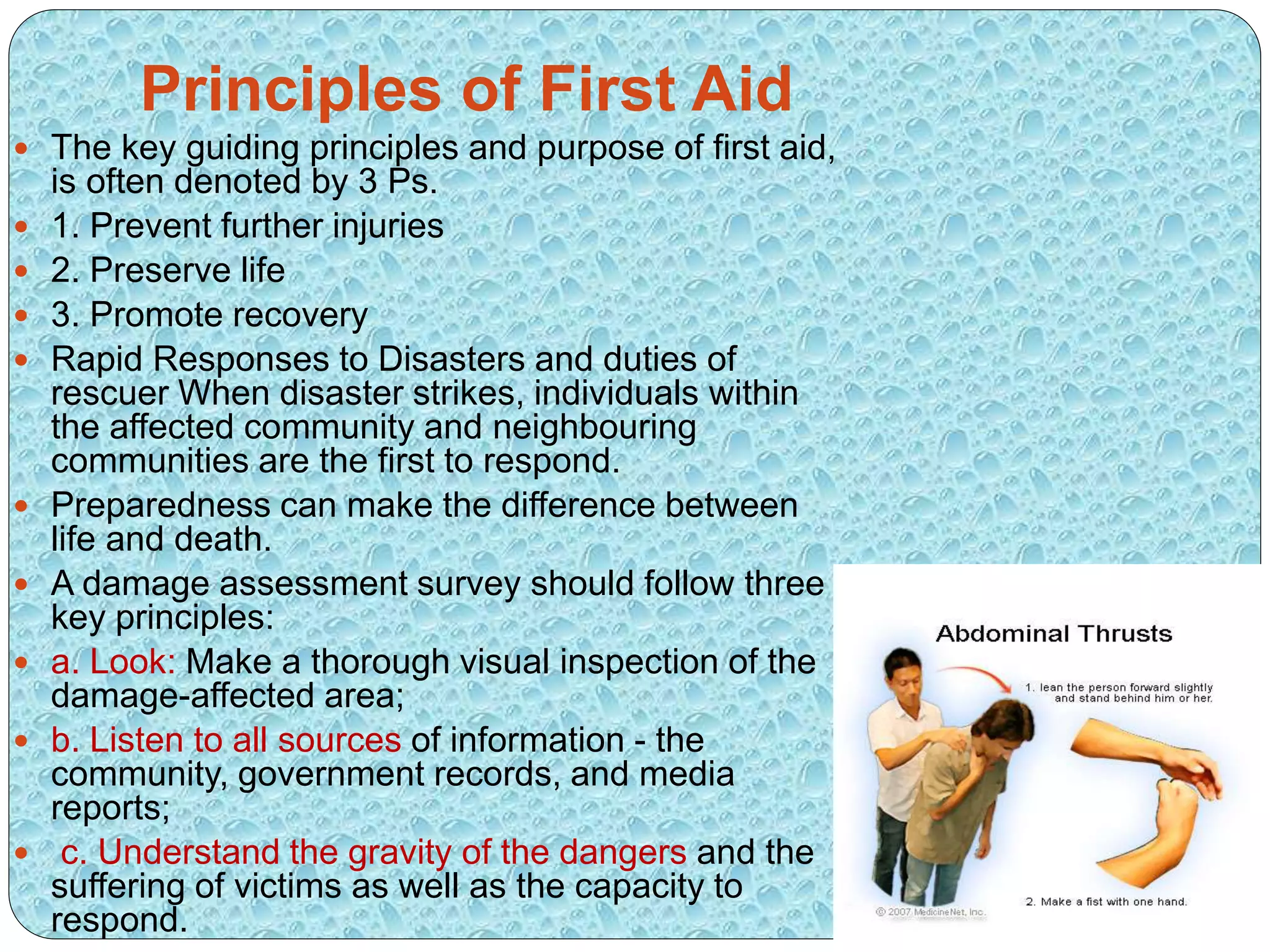 First Aid in emergency pptx | PPTX