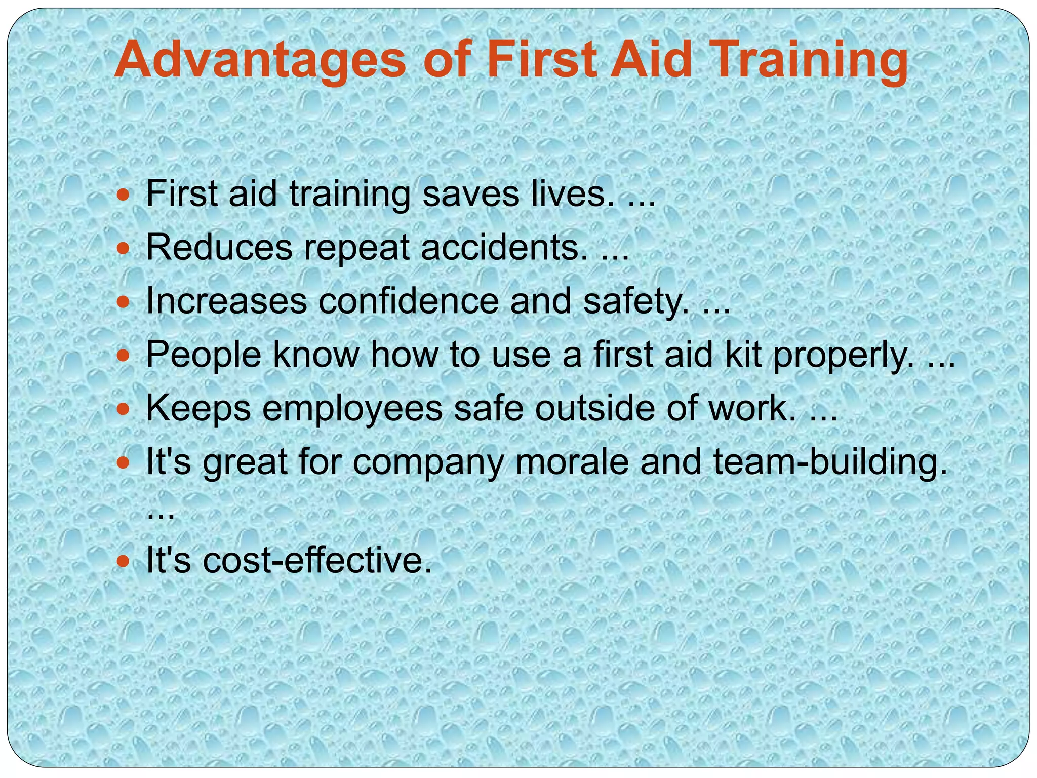 First Aid in emergency pptx | PPTX