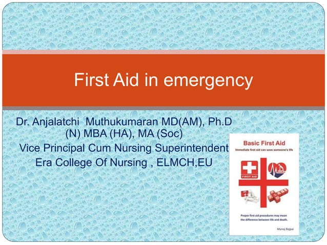 First Aid in emergency pptx | PPTX