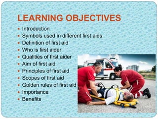 First Aid in emergency pptx | PPTX