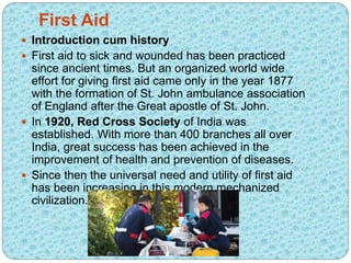First Aid in emergency pptx | PPTX