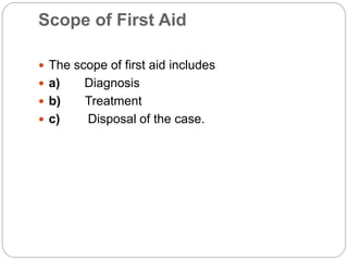 First Aid in emergency pptx | PPT