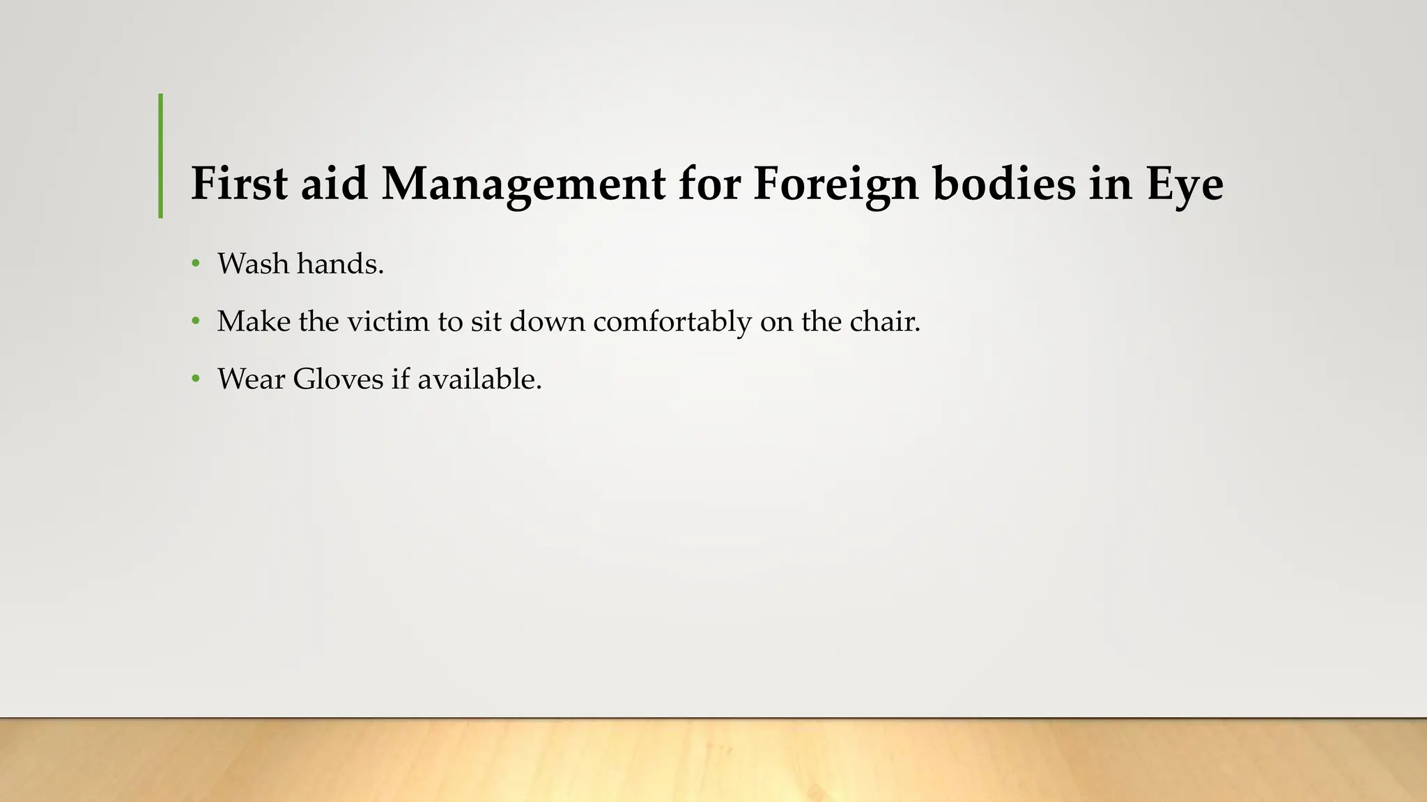 First aid in Foreign bodies Skin, Eye, Ear Nose Throat.pptx