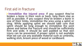 First aid in fracture in ENGLISH | PPTX