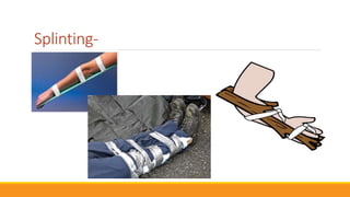 First aid in fracture in ENGLISH | PPTX