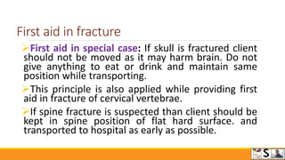 First aid in fracture in ENGLISH | PPTX