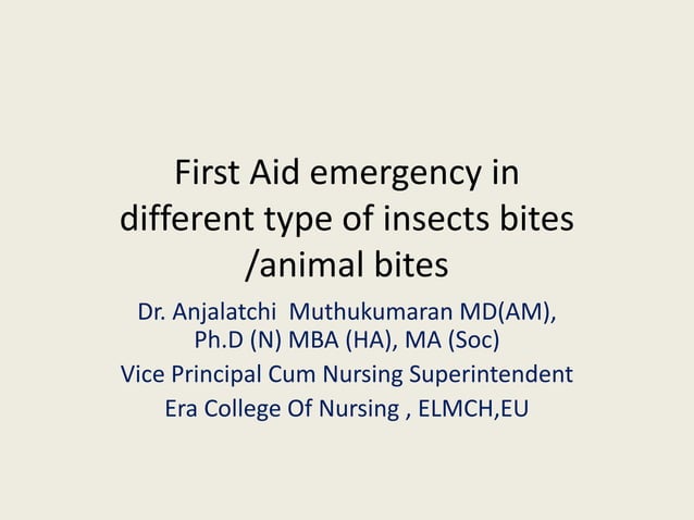 first aid in Insects bites and heat stroke.pptx | First Aid | Injuries