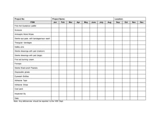 First aid inspection | PPT