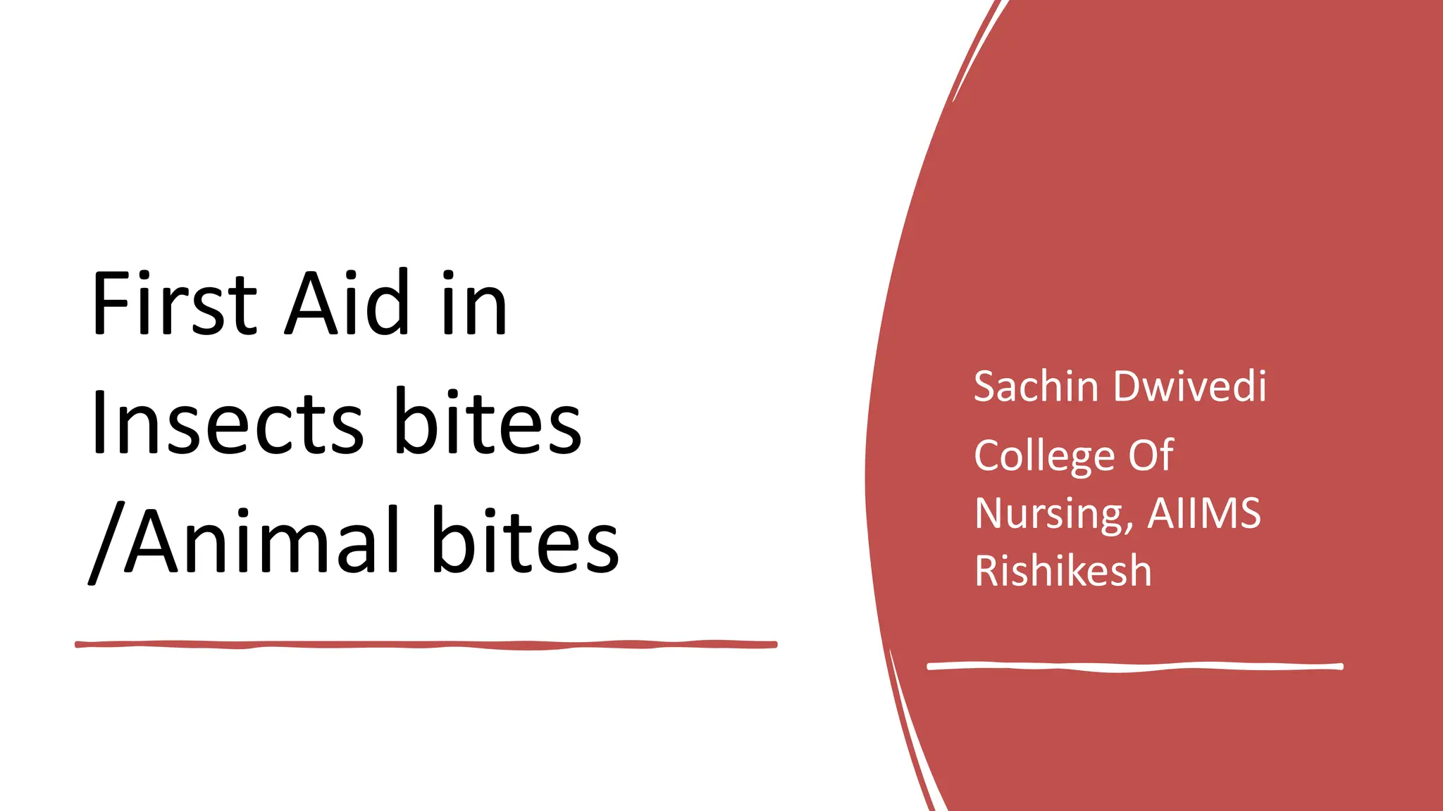 First Aid in Sting and Bites or snake bite | PPTX