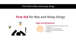 First Aid in Sting and Bites or snake bite | PPTX