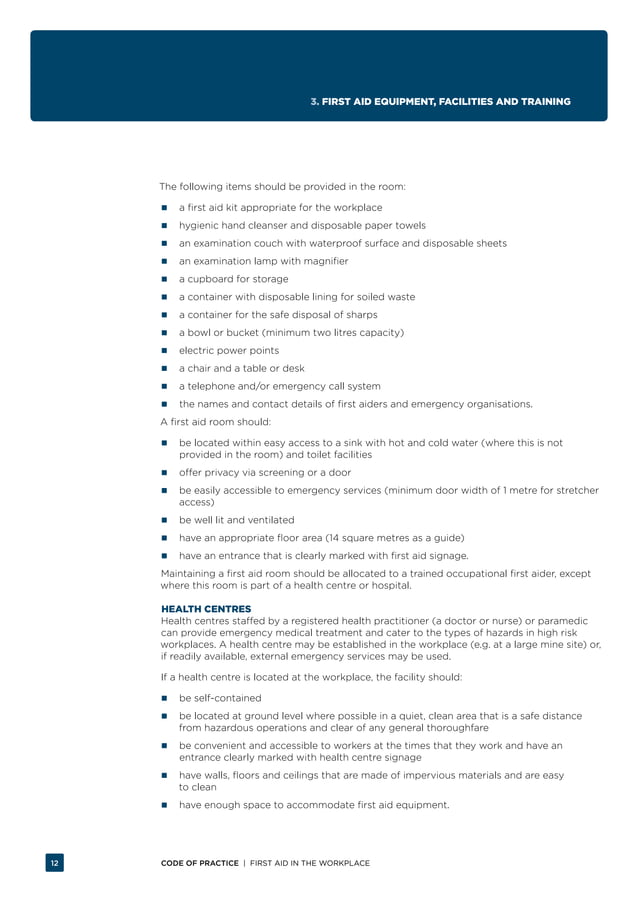 First Aid in the Workplace Code of Practice | PDF