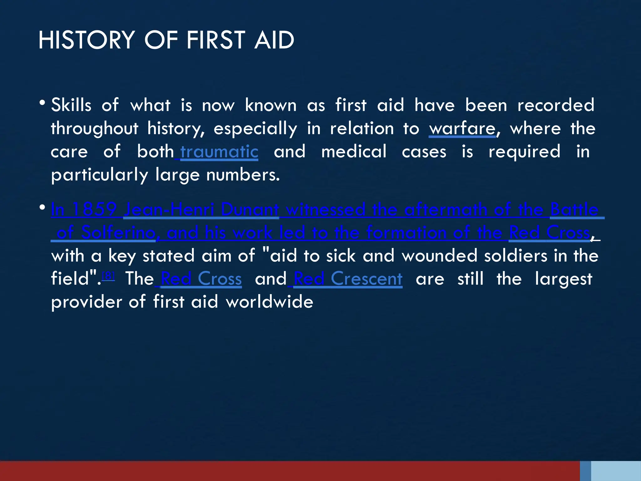 FIRST AID INTRODUCTION is well equiped pptx | PPTX