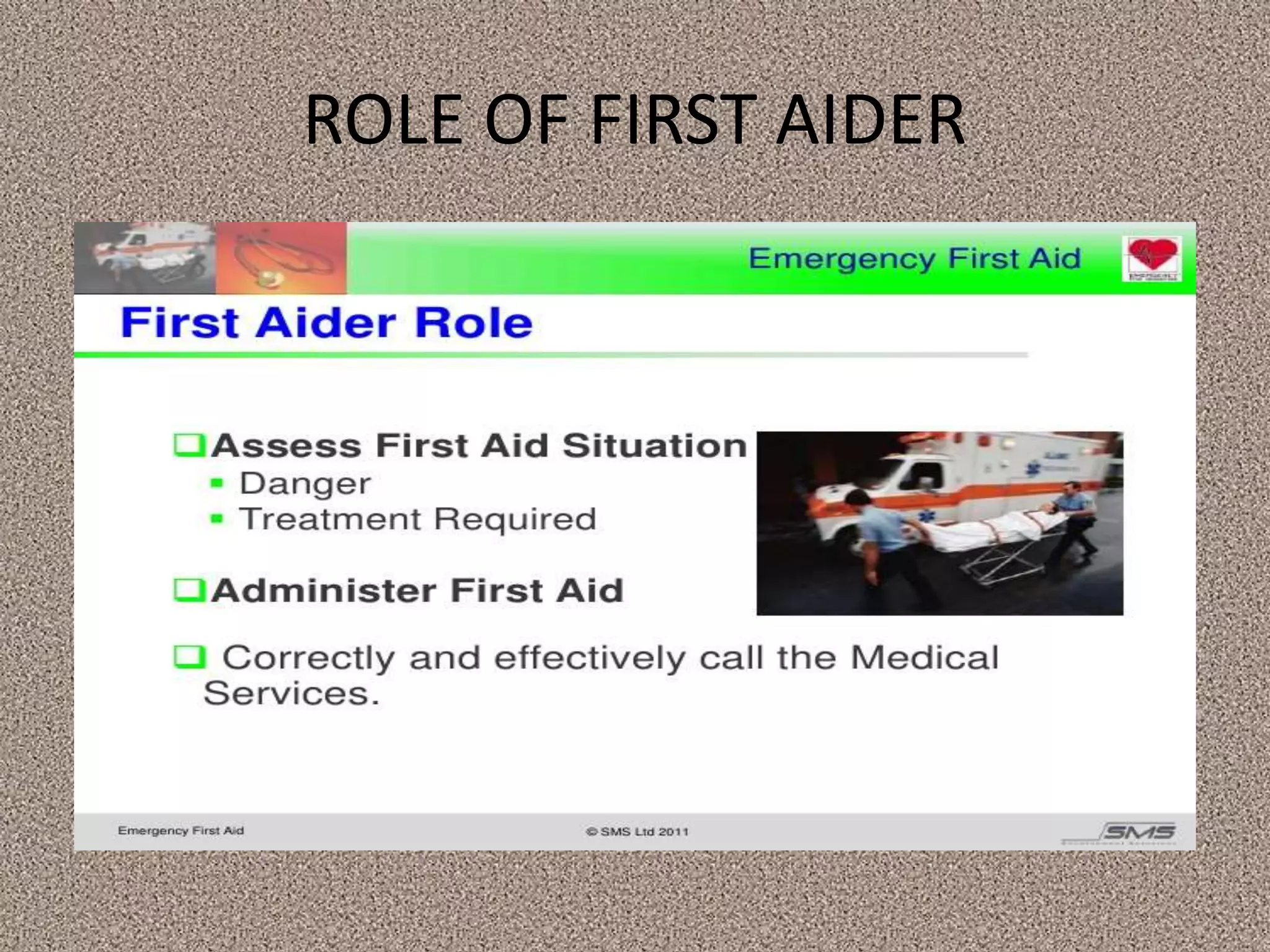 First aid introduction and emergency | PPTX