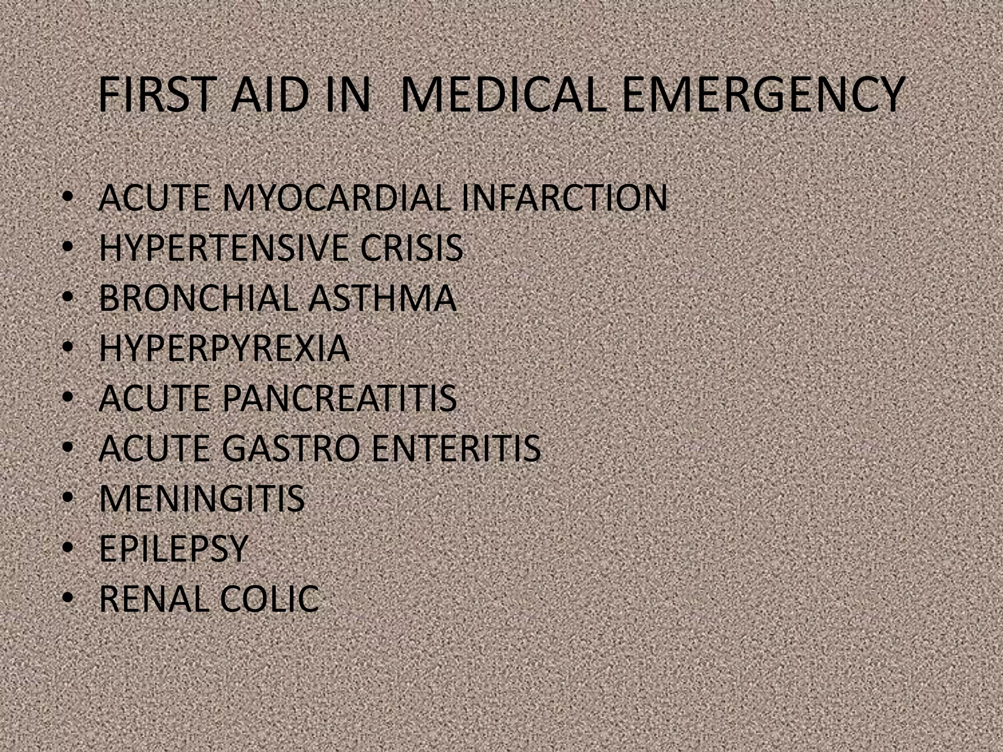 First aid introduction and emergency | PPTX