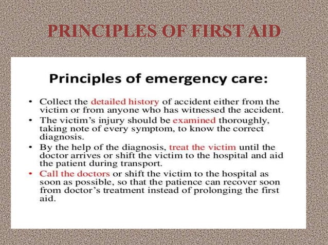 First aid introduction and emergency | PPTX | First Aid | Injuries