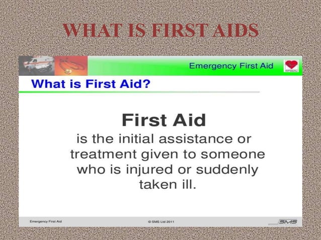 First aid introduction and emergency | PPTX | First Aid | Injuries