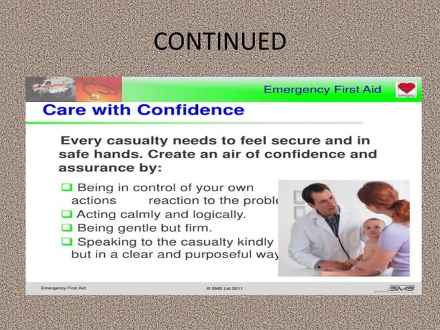 First aid introduction and emergency | PPTX | First Aid | Injuries